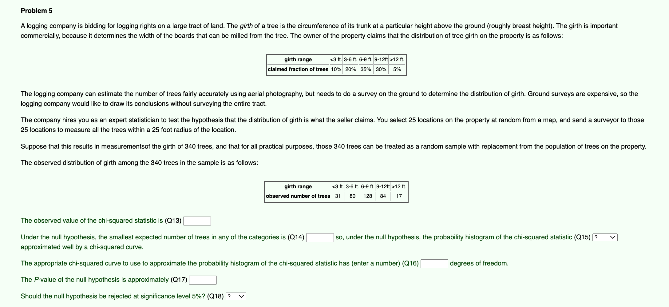 Solved Options for Q15: Is Not Is Options for Q18: NO YES | Chegg.com