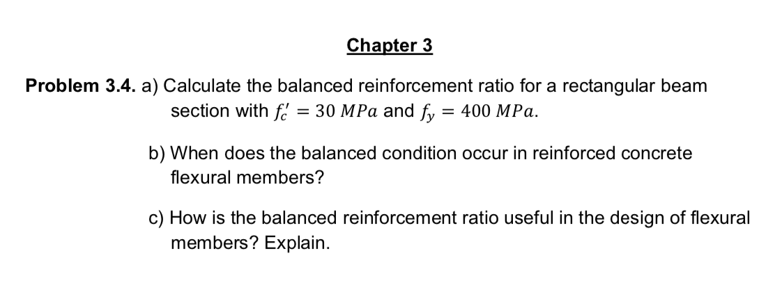 Solved Chapter 3 Problem 3.4. a) Calculate the balanced | Chegg.com