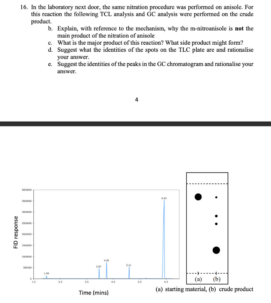 Solved 16. In the laboratory next door, the same nitration | Chegg.com