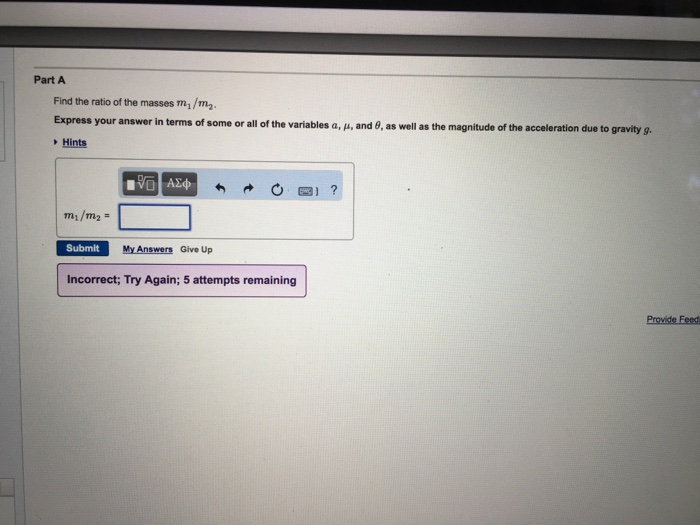Solved Two Masses, a Pulley, and an Inclined Plane Part | Chegg.com