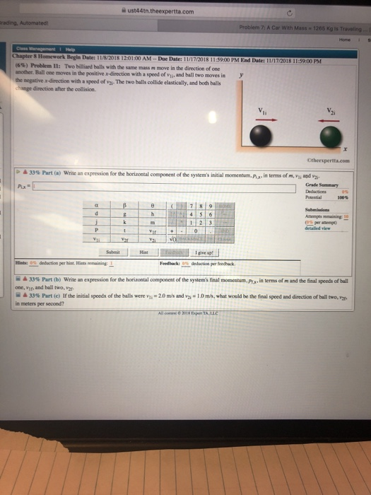 Solved ust44tn.theexpertta.com rading, Automated Probiem 7: | Chegg.com