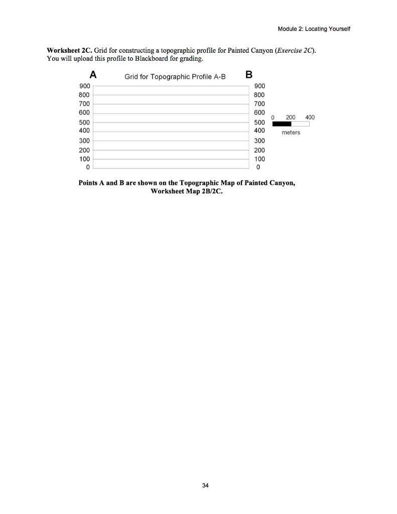 Solved Look at Worksheet Map 2C (topographic map to the | Chegg.com