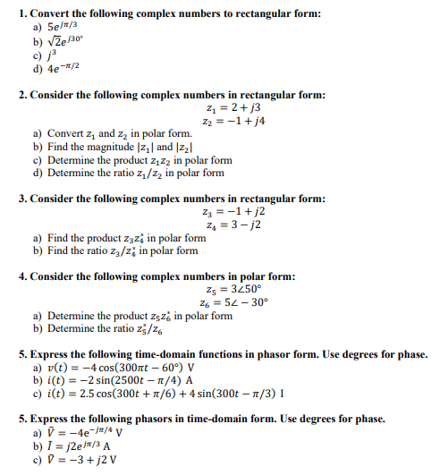 Solved Please solve all please 1. Convert the following | Chegg.com