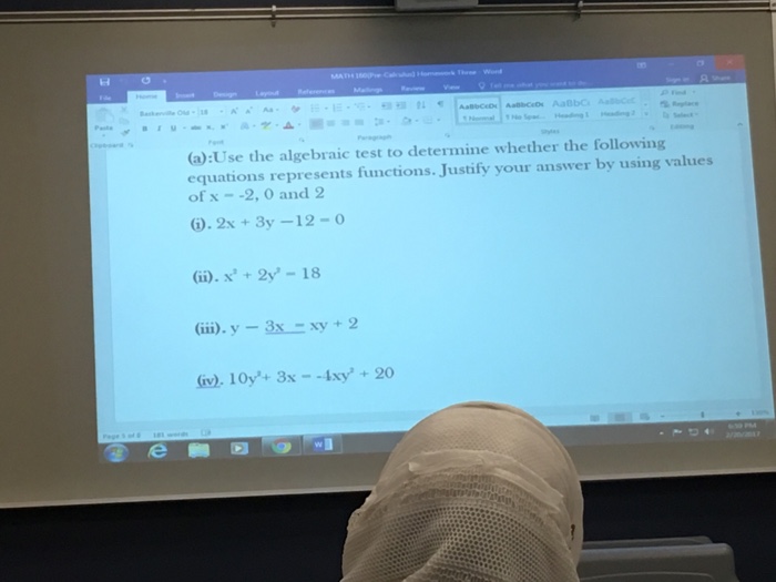 Solved Use the algebraic test to determine whether the | Chegg.com