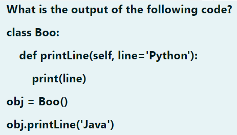 Solved What is the output of the following code? class Boo: | Chegg.com
