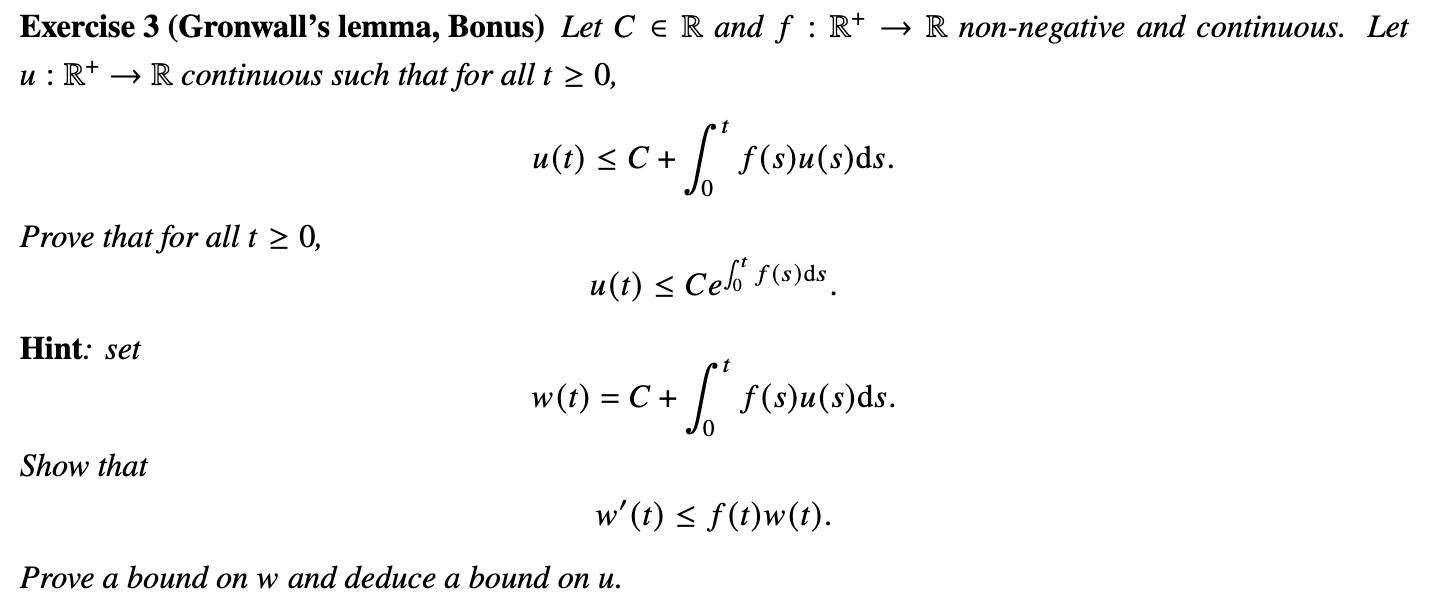 Solved Exercise 4 Let q:R+→R a C1 function strictly positive | Chegg.com Solved Exercise 4 Let q:R+→R a C1 function strictly positive | Chegg.com
