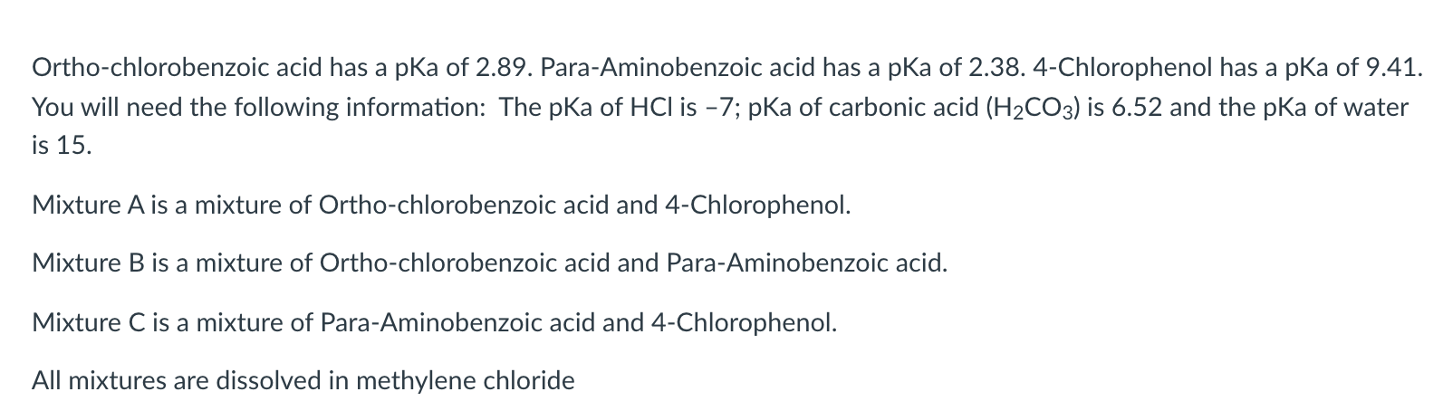 Solved Ortho-chlorobenzoic acid has a pka of 2.89. | Chegg.com