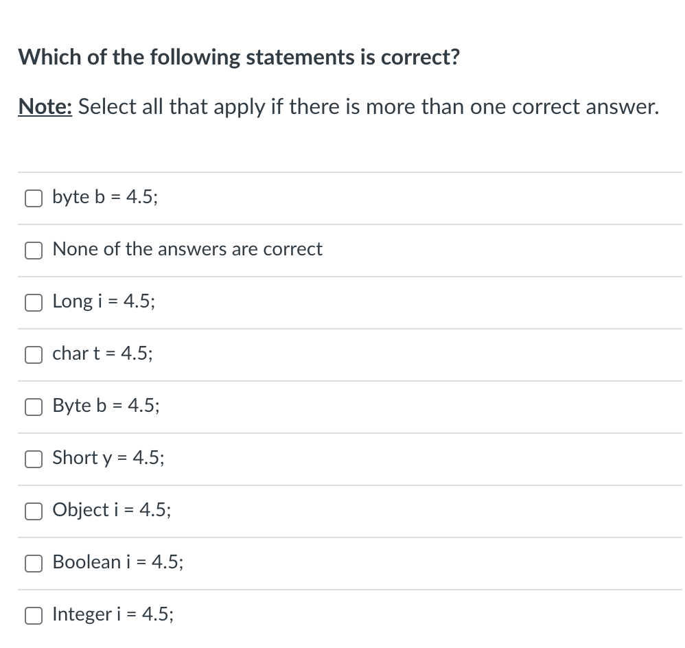 Solved Which of the following statements is correct? Note: | Chegg.com