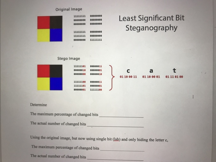Solved Original Image 31Least Significant Bit Steganography | Chegg.com