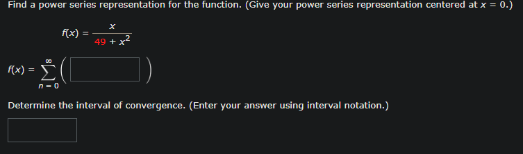 Solved Find a power series representation for the function. | Chegg.com