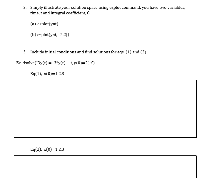 2 Simply Illustrate Your Solution Space Using Ezplot 