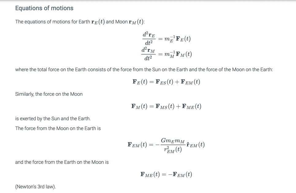 Solved 19.2 Earth and Moon: Forces This lab will be | Chegg.com