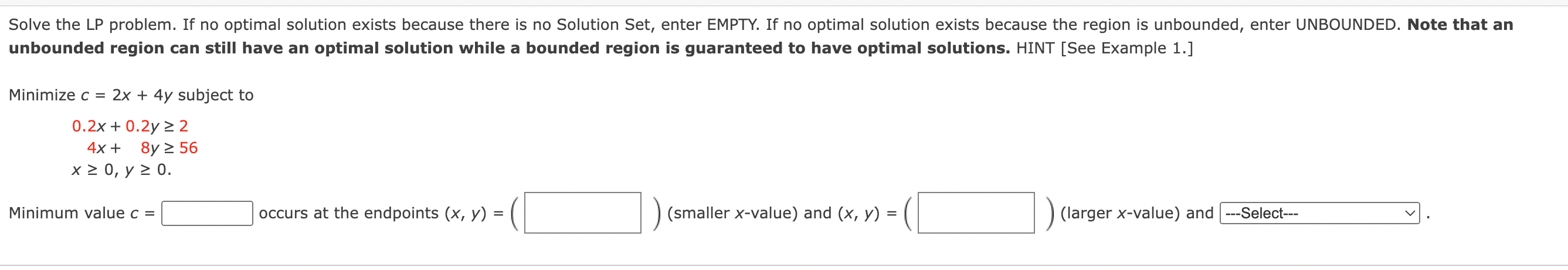 Solved unbounded region can still have an optimal solution | Chegg.com