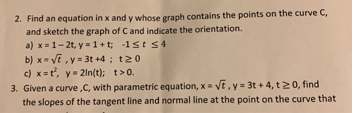 Solved d an equation in x and y whose graph contains the | Chegg.com