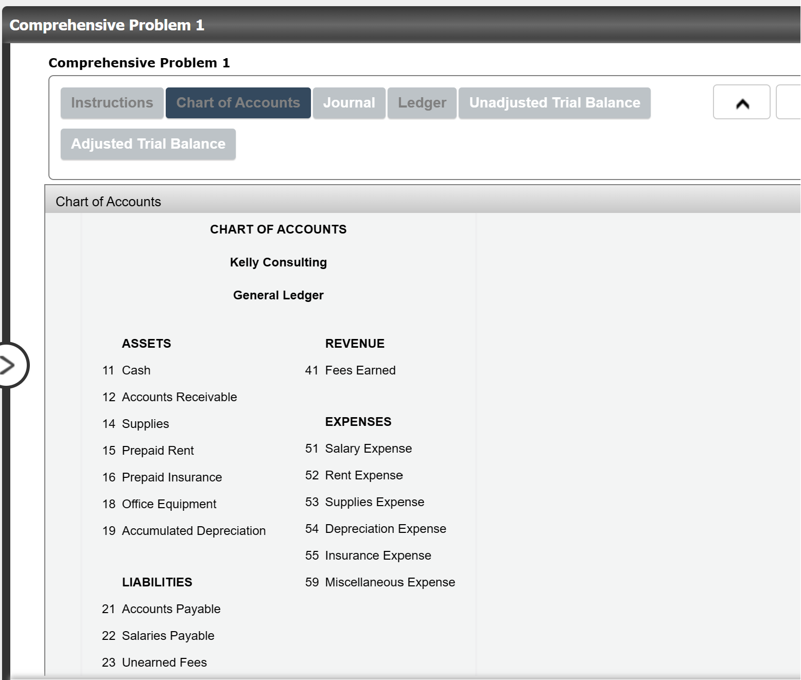 Solved Comprehensive Problem 1 Instructions Chart of | Chegg.com