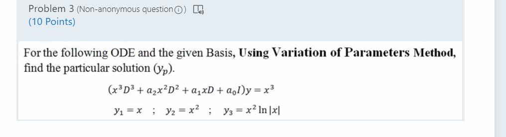 Solved Problem 3 (Non-anonymous question o) LLL (10 Points) | Chegg.com