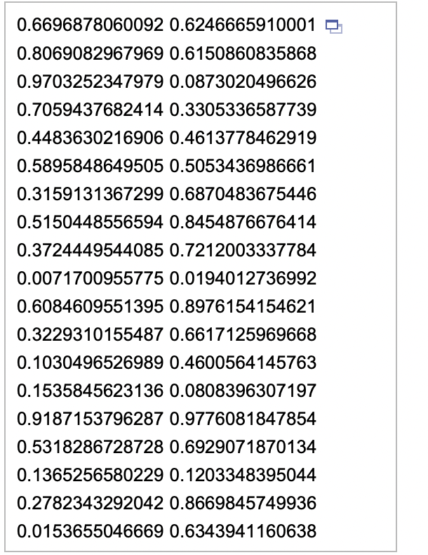 Solved Use the random numbers provided and the table in the | Chegg.com