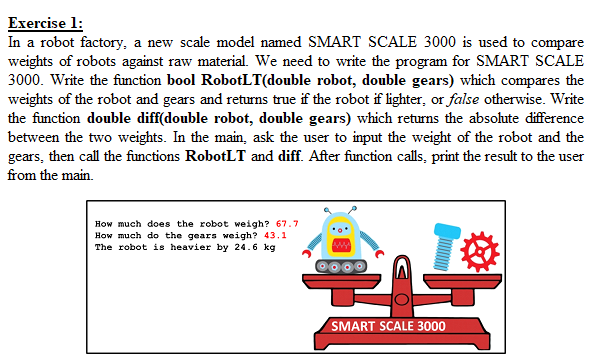 Solved Exercise 1: In a robot factory, a new scale model | Chegg.com