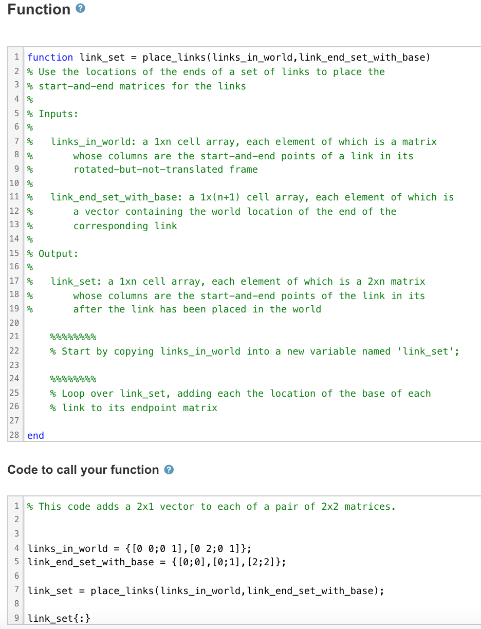Solved Take in a set of matrices describing the start and | Chegg.com
