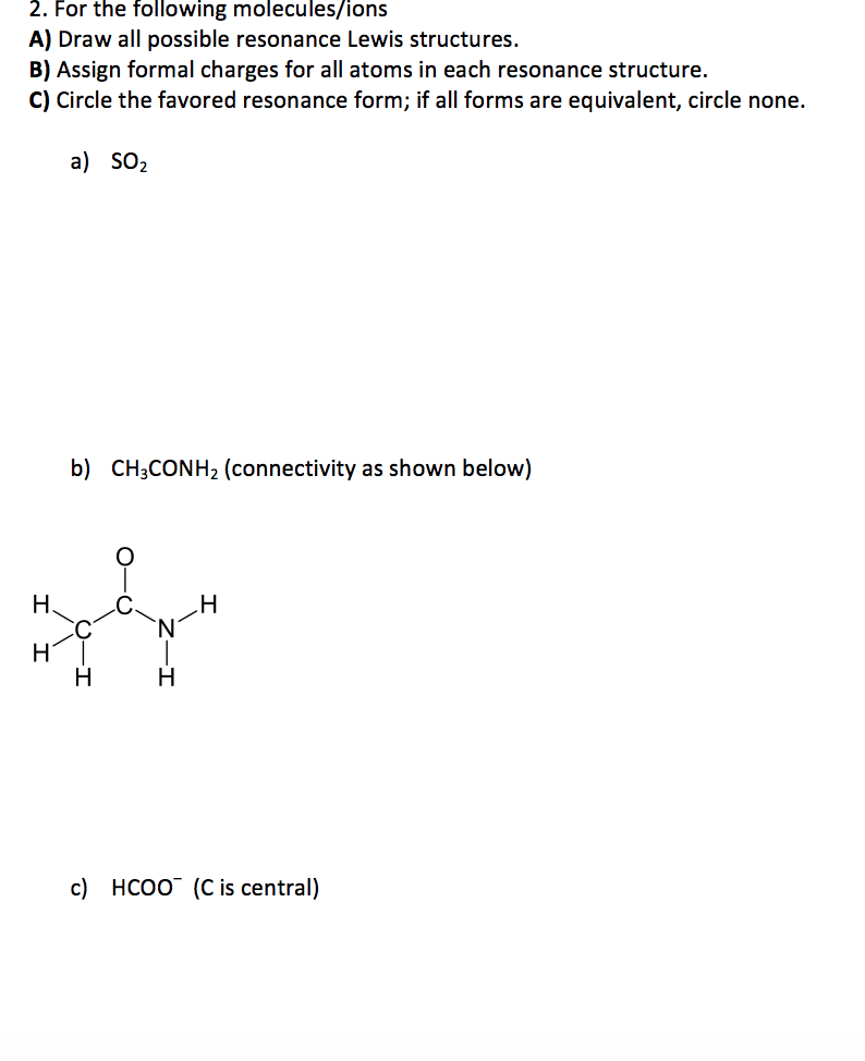 Ch3conh2 Resonance Structures
