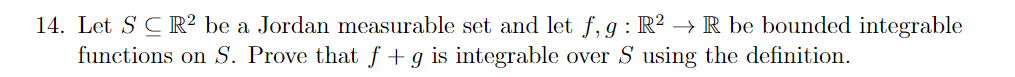 Solved 14 Let S⊆r2 Be A Jordan Measurable Set And Let