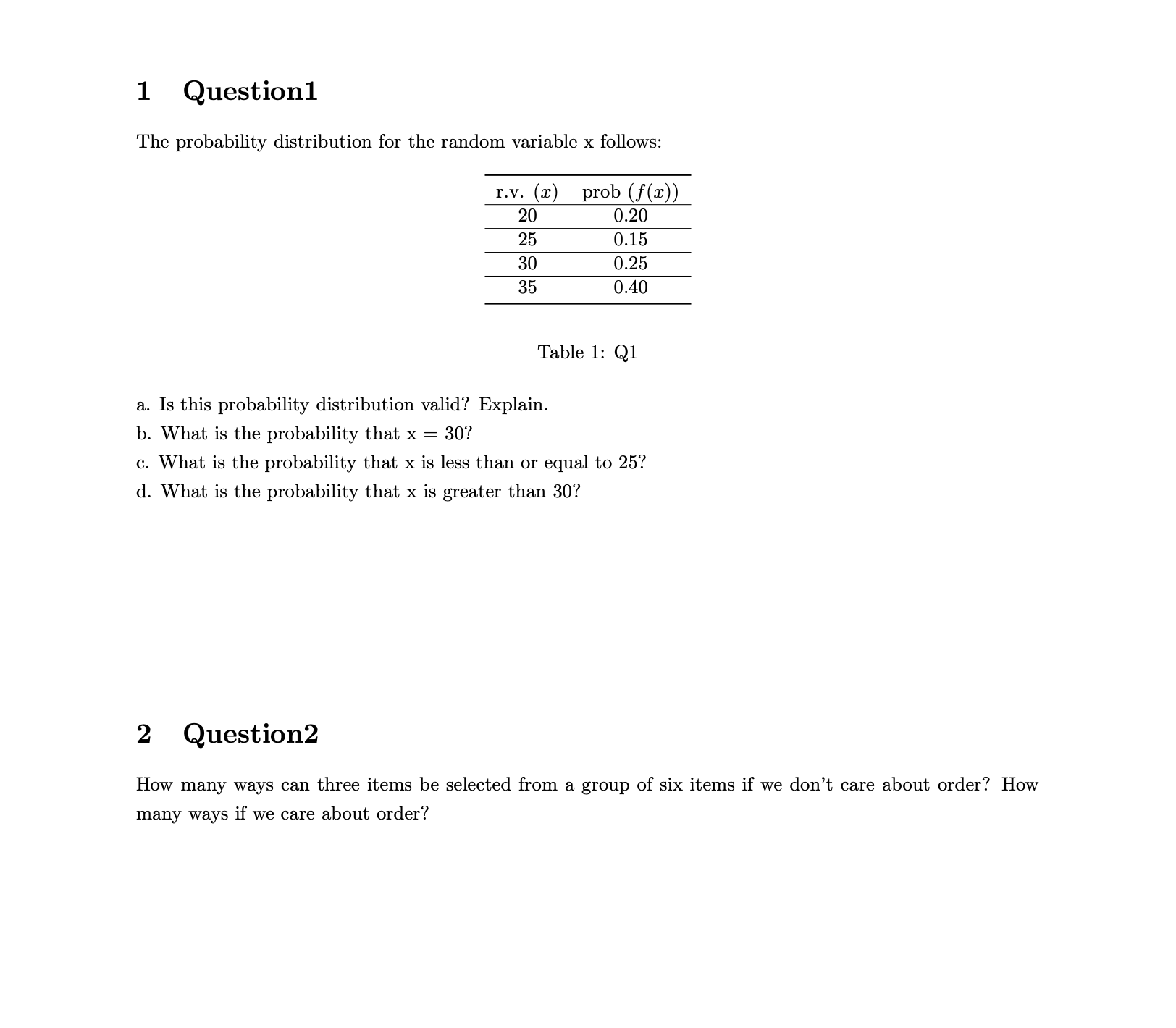 Solved The probability distribution for the random variable | Chegg.com