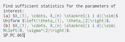 Solved Find sufficient statistics for the parameters of | Chegg.com