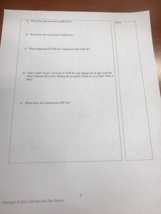 Lab 7 MSP430 Assembly Programming Basics In this lab, | Chegg.com