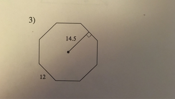 Solved Find the area of each regular polygon. Leave your | Chegg.com