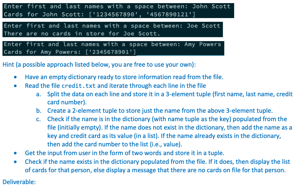 Solved A person can have more than one credit card, but a | Chegg.com