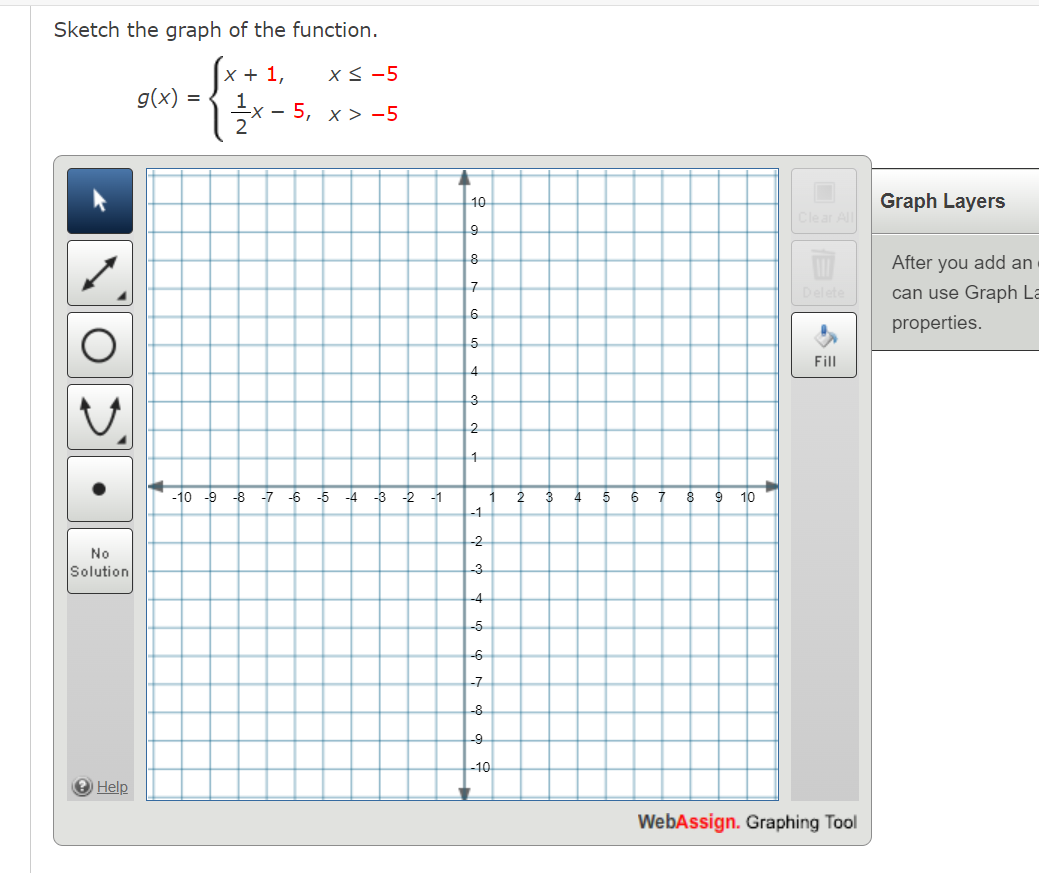 Solved Sketch the graph of the function. g(x) = X + 1, XS-5 | Chegg.com