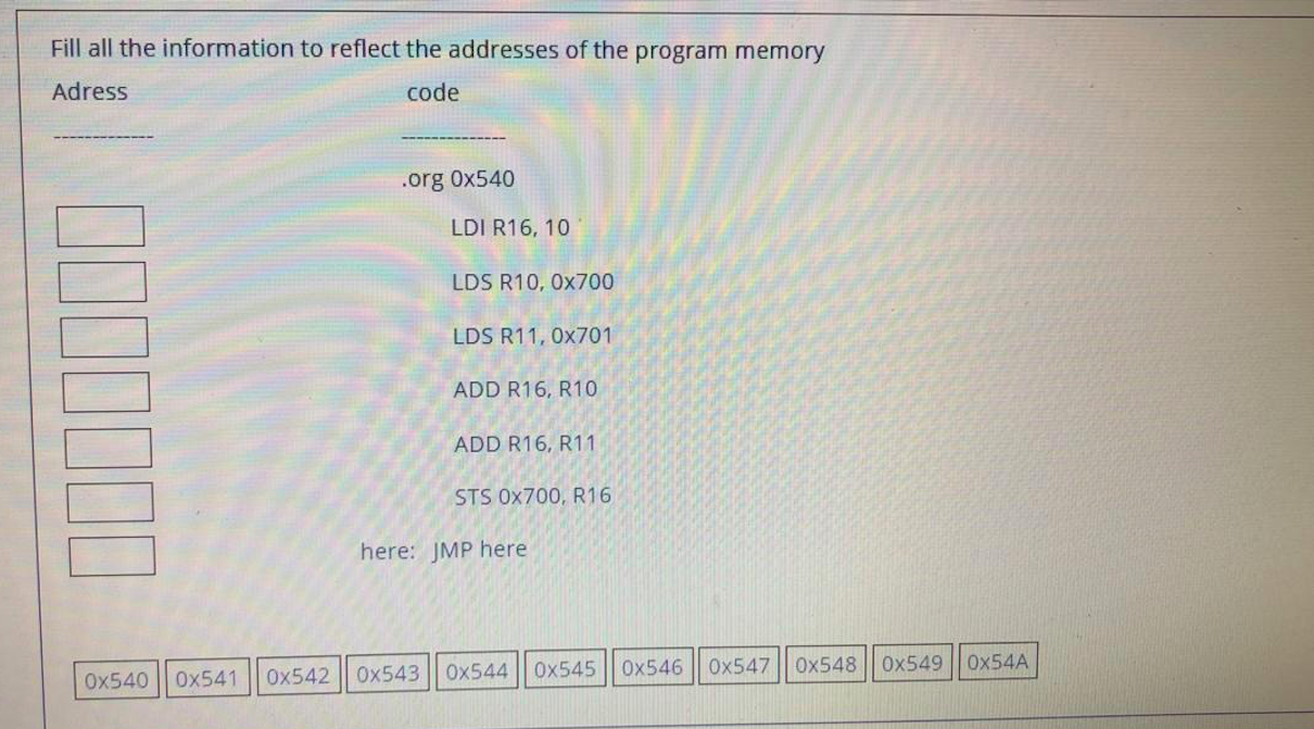 Solved Use LDS instead of IN for the following instruction: | Chegg.com