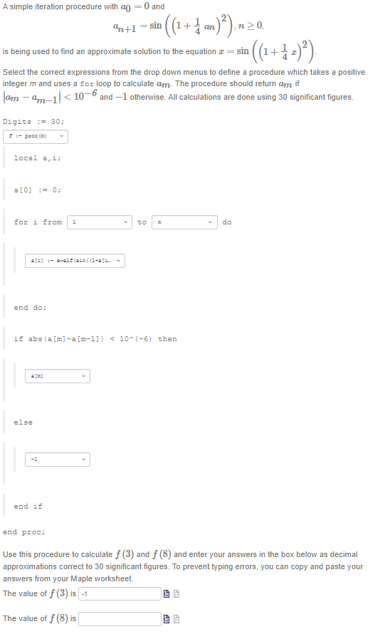 The skeleton "for loop" below is used to evaluate the | Chegg.com
