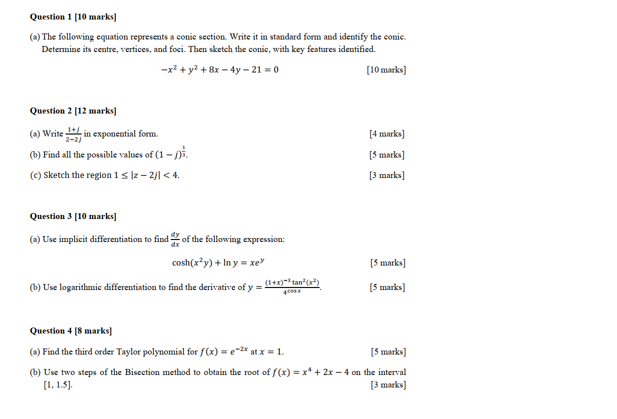 Solved (a) The following equation represents a conic | Chegg.com