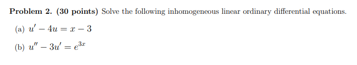Solved Problem 2 30 Points Solve The Following