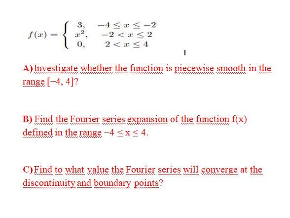 Solved 3, f(3) = -{ -4 | Chegg.com
