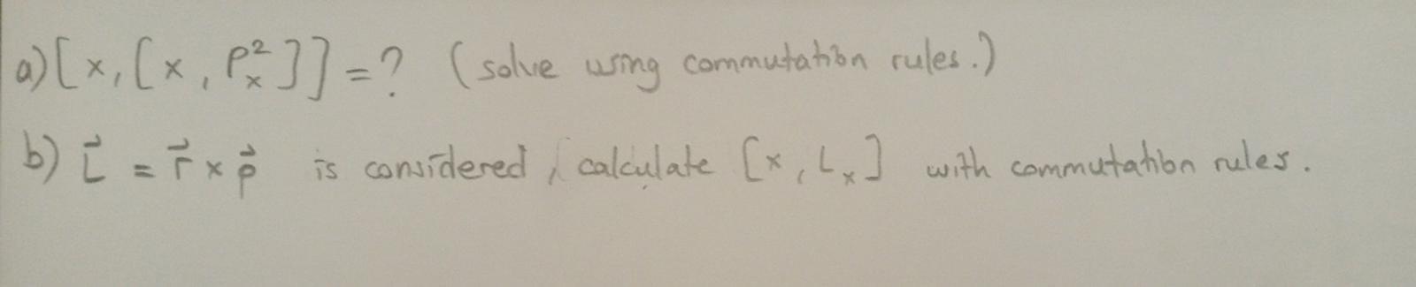 Solved A [x [x P2]] Solve Using Commutation Rules