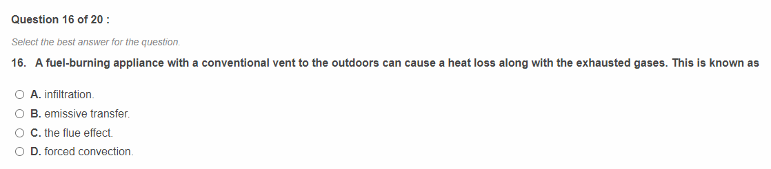 Solved Question 16 ﻿of 20 ﻿:Select the best answer for the | Chegg.com