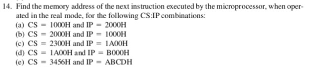 Solved Find the memory address of the next instruction | Chegg.com