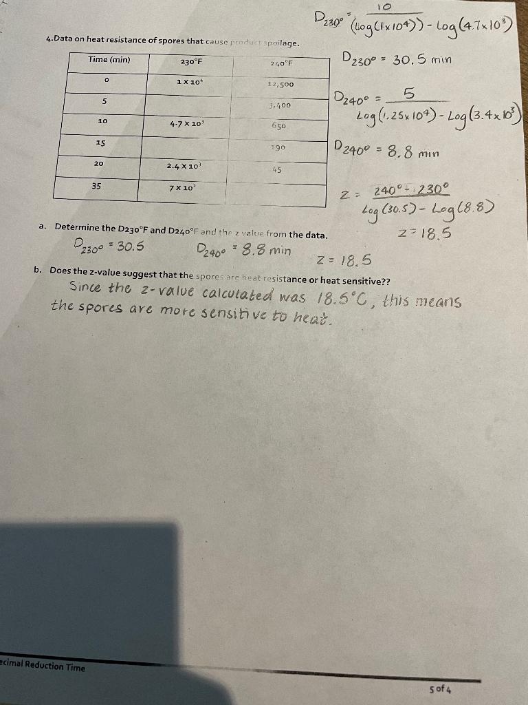 Solved The DRT: ThermalKilling of Microorganisms: D-value | Chegg.com