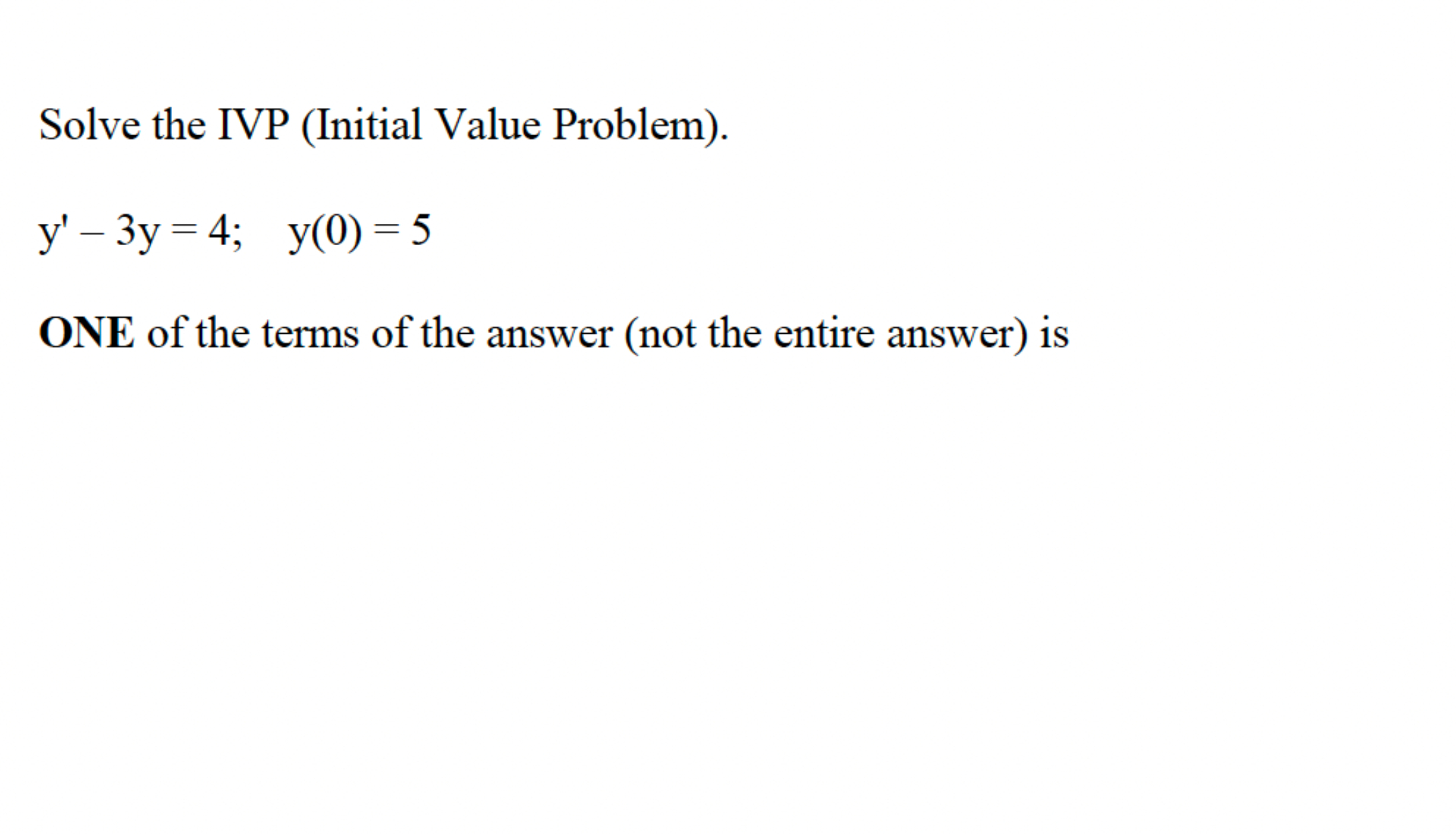 Solved Solve the IVP (Initial Value | Chegg.com