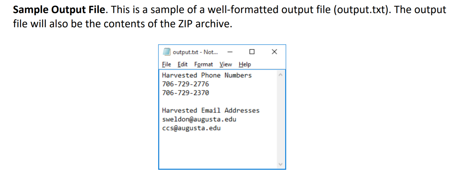 Solved UPDATE: The input file is the 'ContactInfo.txt' which | Chegg.com