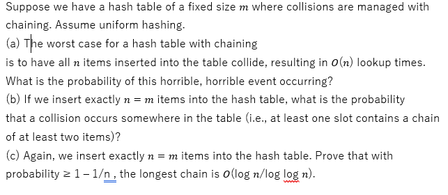 Solved Suppose we have a hash table of a fixed size \( ﻿m \) | Chegg.com