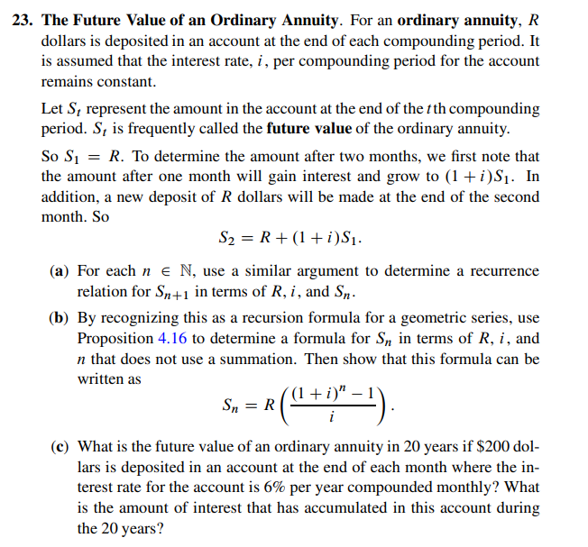 Solved Help pleaseThe Future Value of an ﻿Ordinary Annuity. | Chegg.com