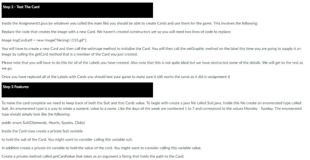 Solved Assignment 5 - Class Construction Introduction In | Chegg.com
