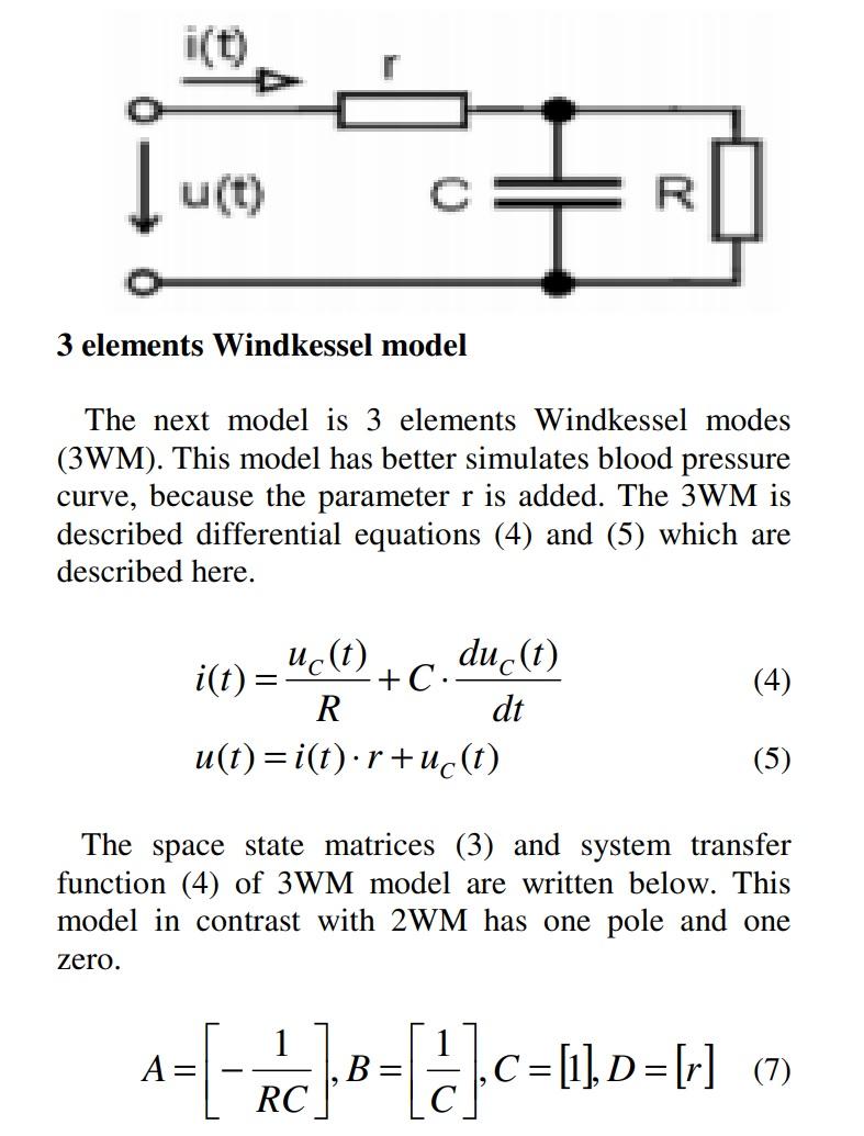 Solved Please derive the following 3 element Windkessel | Chegg.com