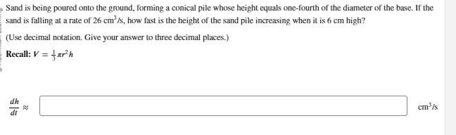 Solved A container in the form of a right circular cone | Chegg.com
