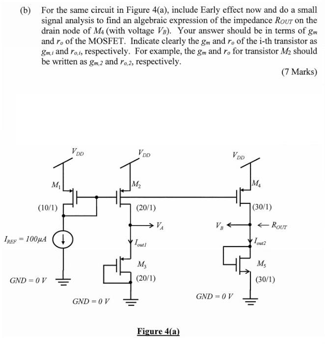Solved (b) For the same circuit in Figure 4(a), include | Chegg.com