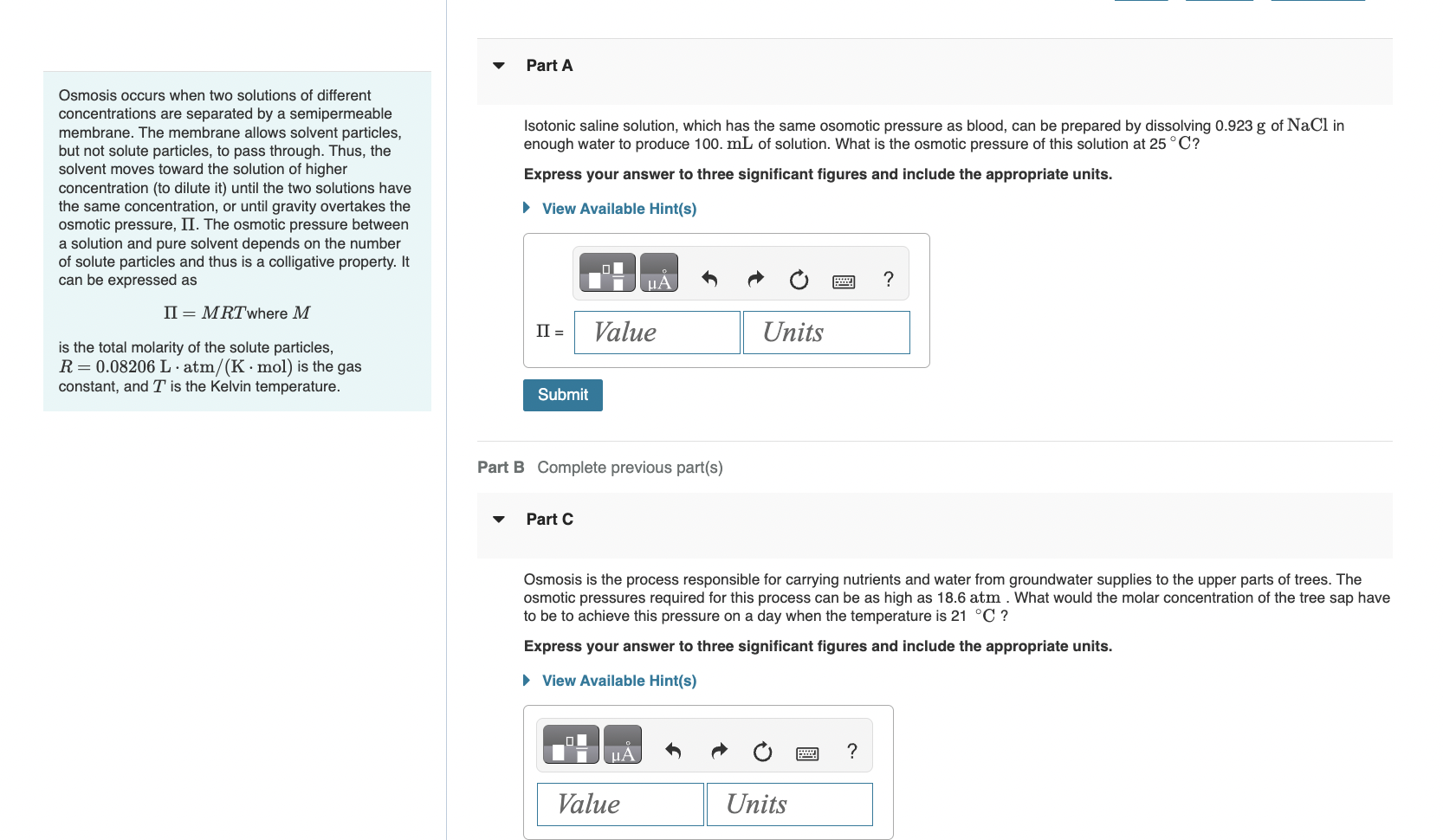 Solved A hypothetical solution forms between a solid and a | Chegg.com