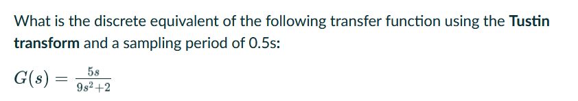 Solved What is the discrete equivalent of the following | Chegg.com